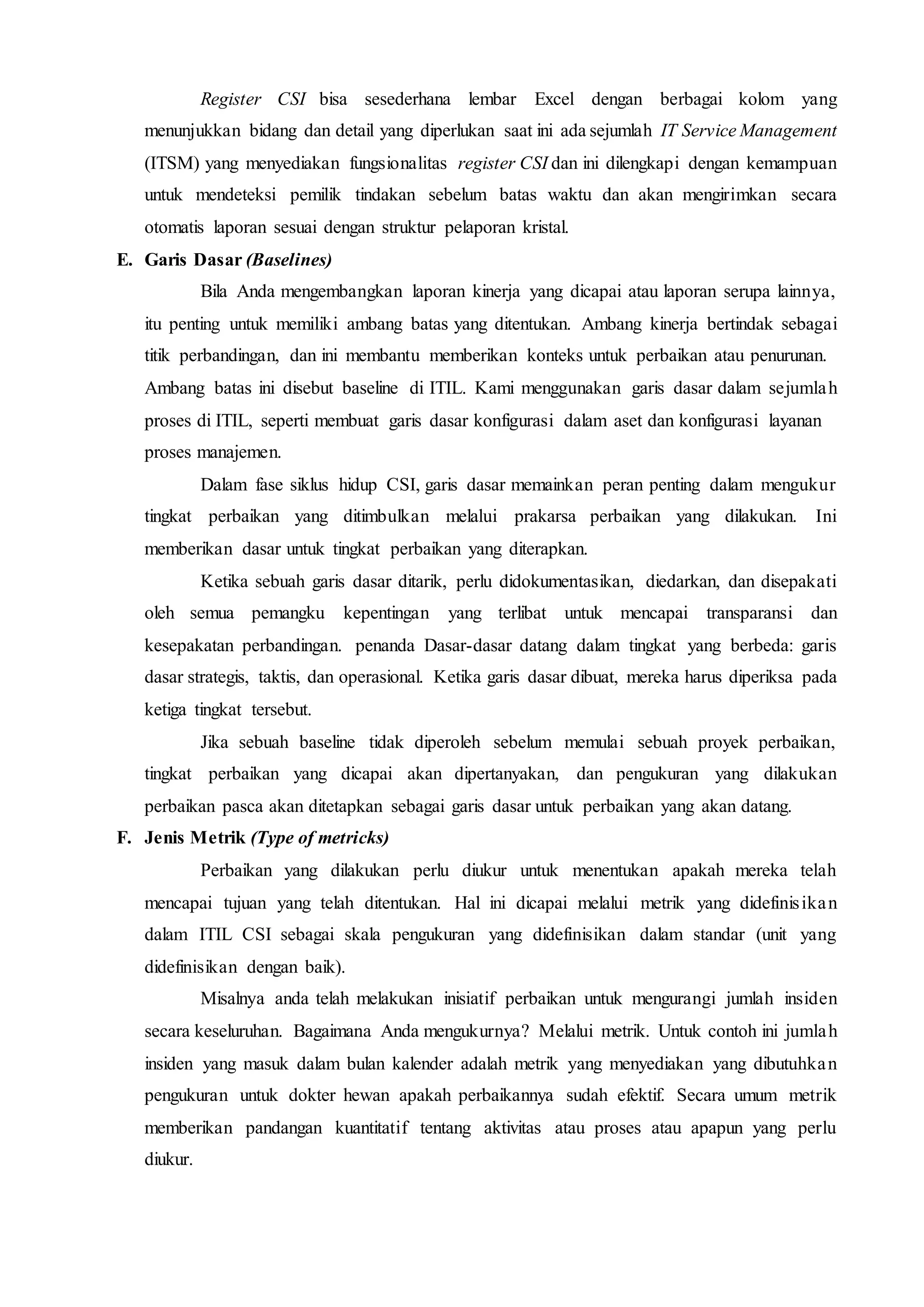 Mi uts continual service improvement | DOCX