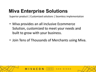 Miva merchant enterprise – connecting the back office | PPT