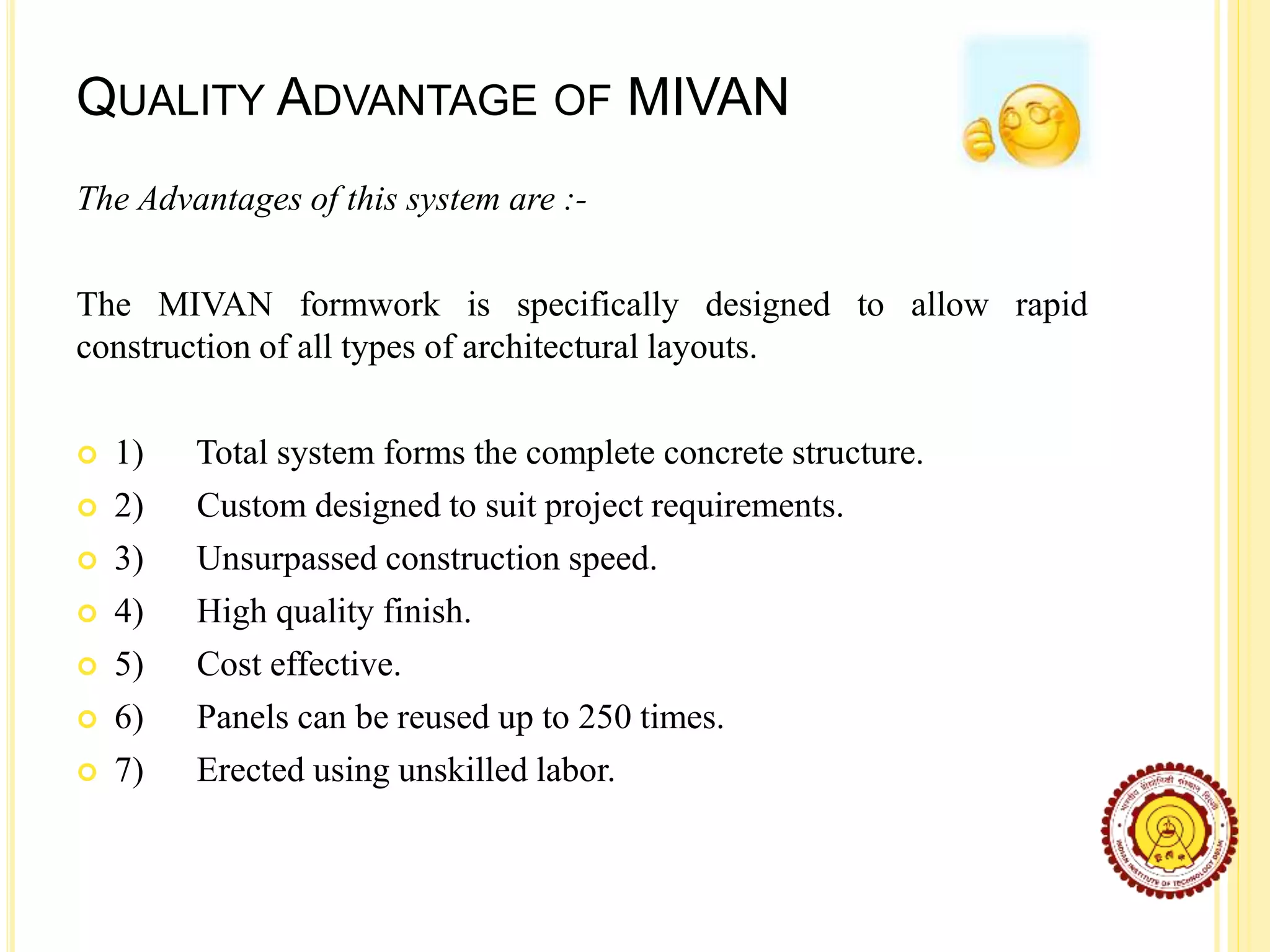 MIVAN_An Aluminum Formwork Construction Technique | PPTX