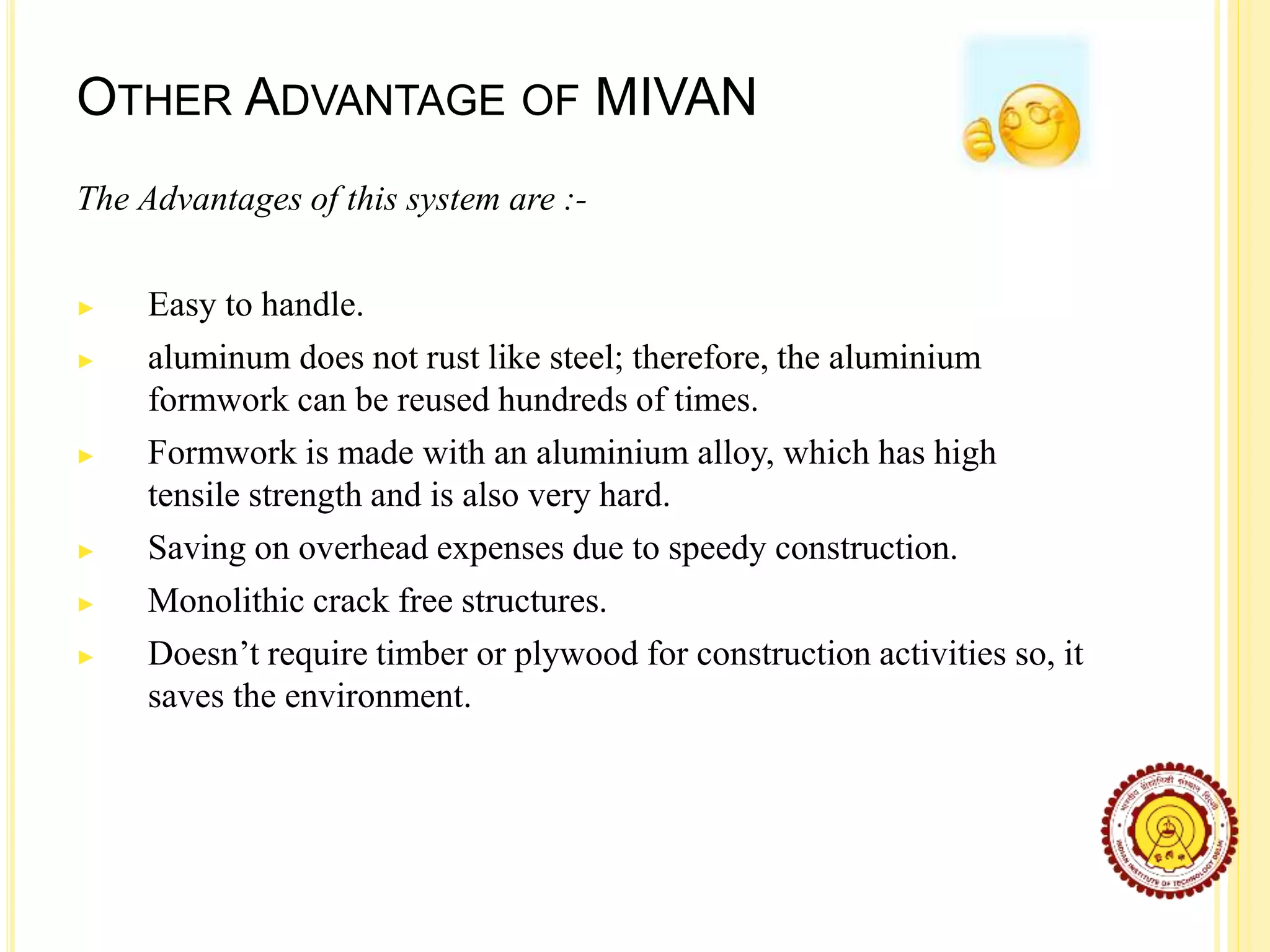 MIVAN_An Aluminum Formwork Construction Technique | PPTX