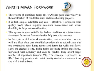 MIVAN_An Aluminum Formwork Construction Technique | PPTX