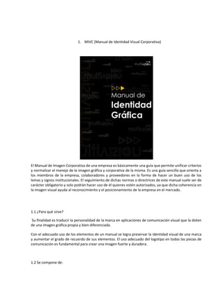 MIVC (Manual de Identidad Visual Corporativo) | DOCX
