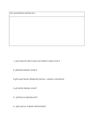 Mi visita al museo histórico natural | DOC