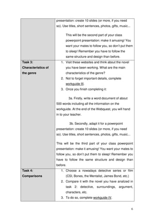 My Webquest: English Detective Novel | PDF | Homework and Study | Education