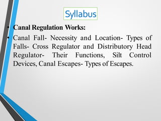 Canal Regulation Works | PDF