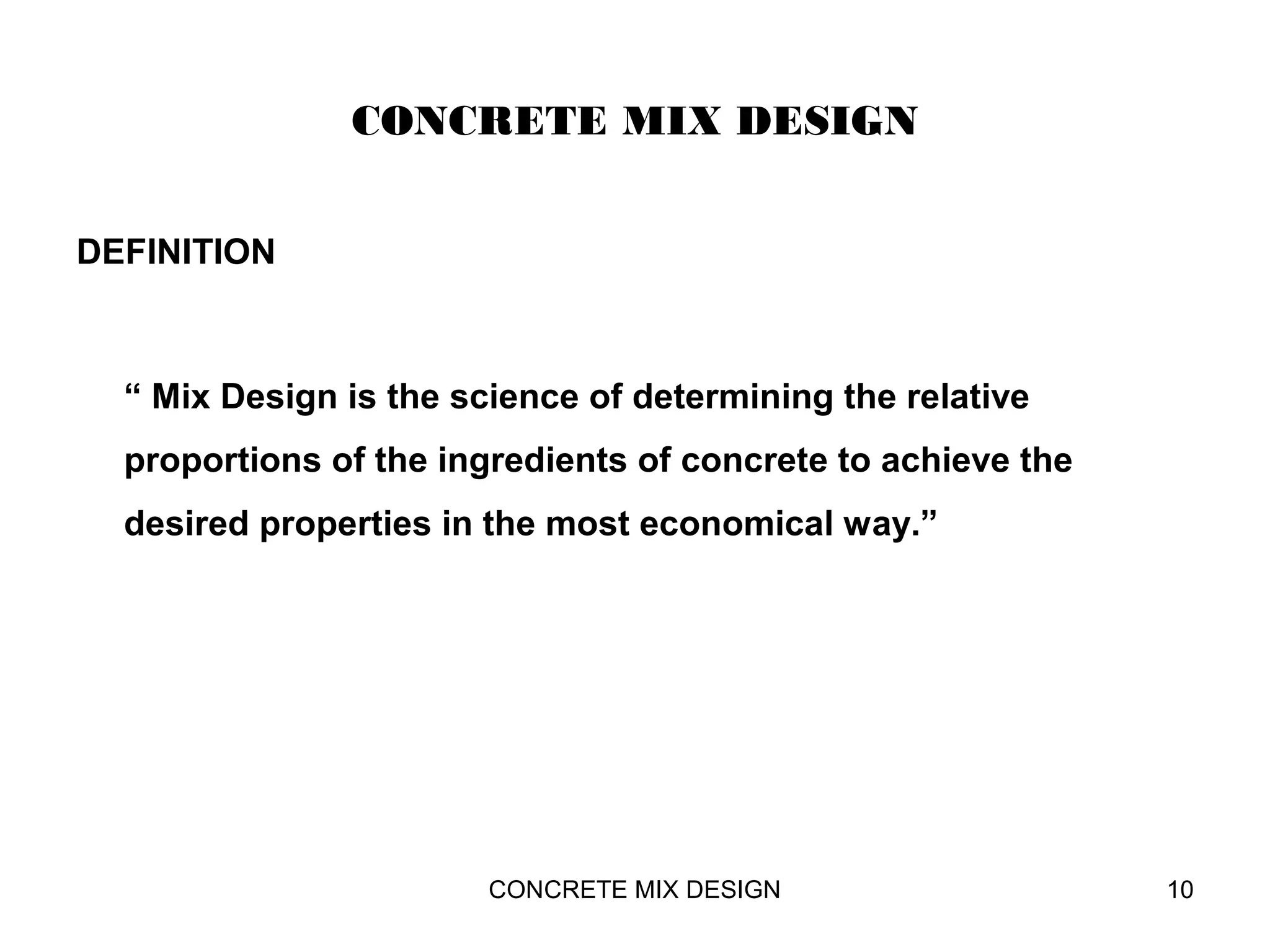 Mix design-ppt | PPT
