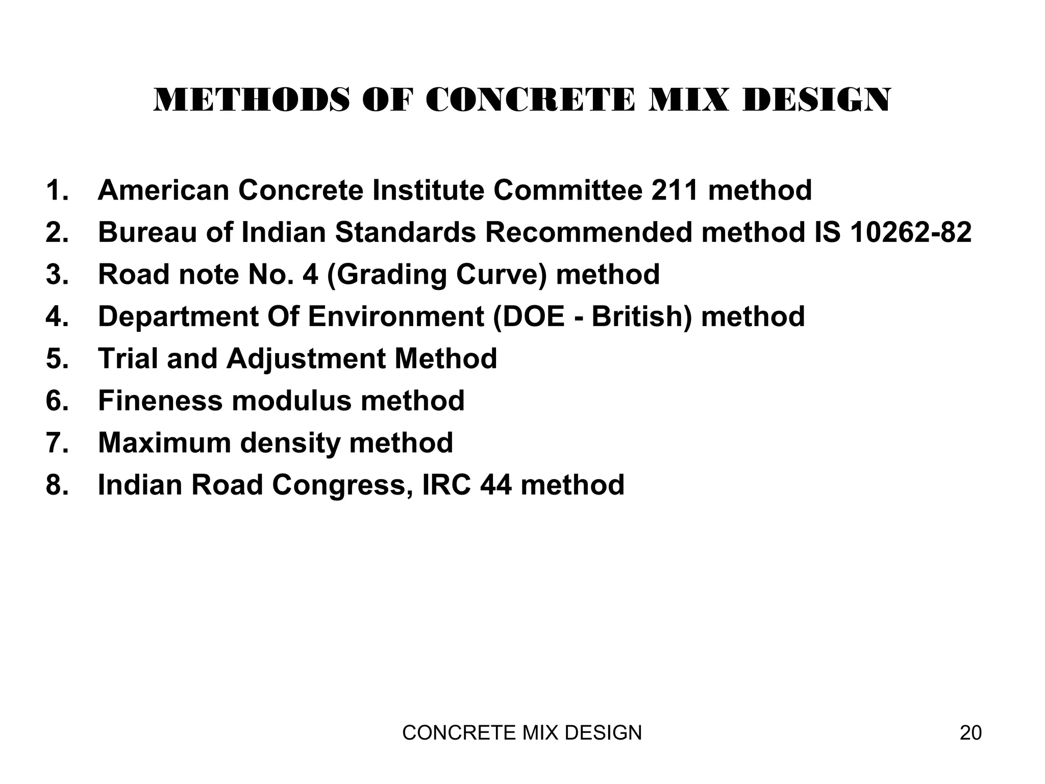 Mix design-ppt | PPT