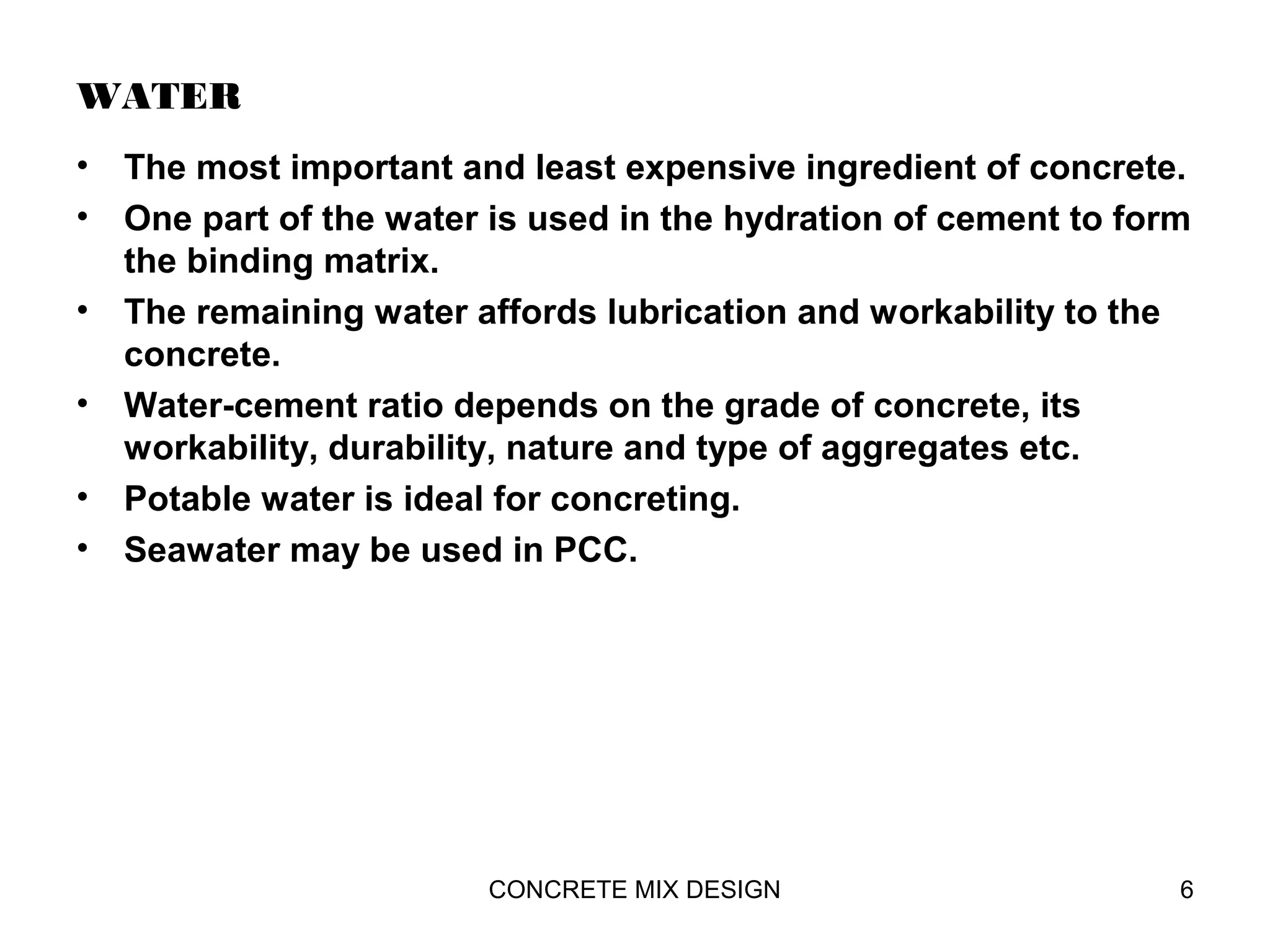 Mix design-ppt | PPT