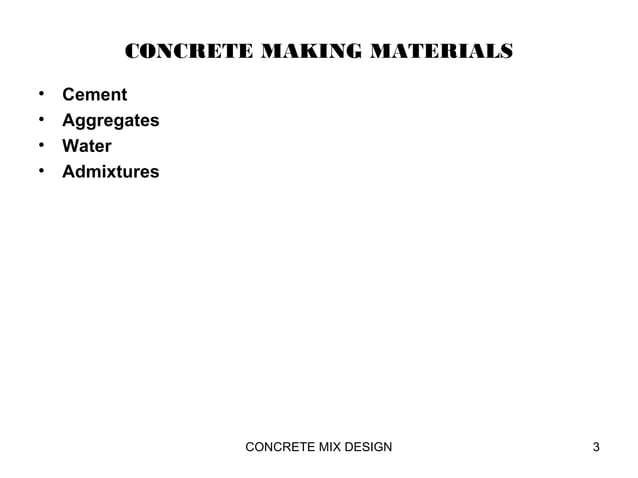 Mix design-ppt | PPT