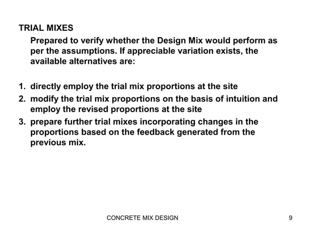 Mix design-ppt | PPT