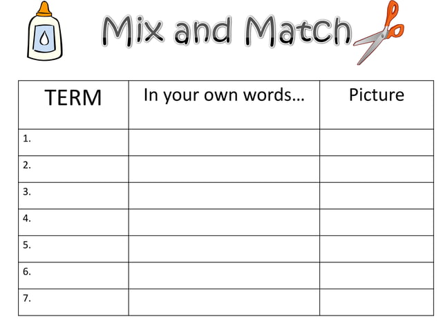 Mix and match template | PPTX | Homework and Study | Education