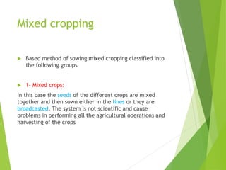 Mix cropping and injjcjfifififter cropping.ppt | Agriculture | Industries