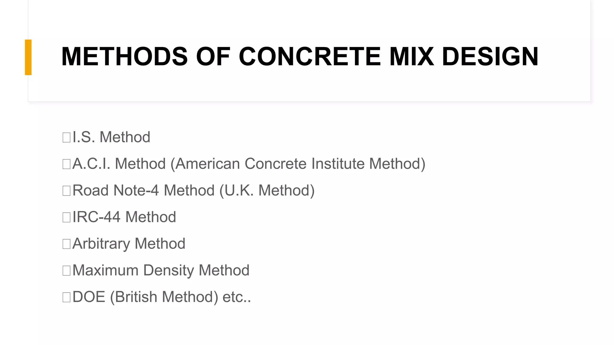Mix design for concrete | PPTX