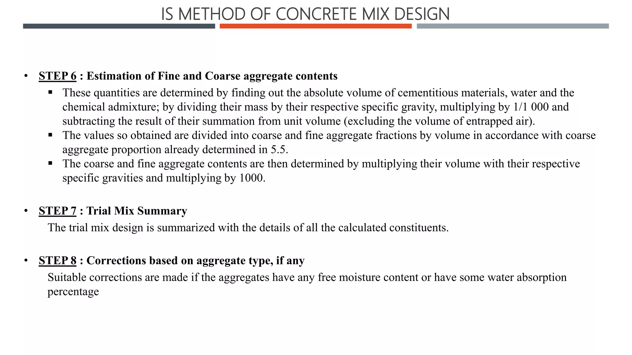 Mix design for concrete | PPTX