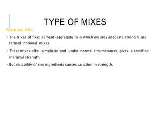 Mix design of concrete | PPTX