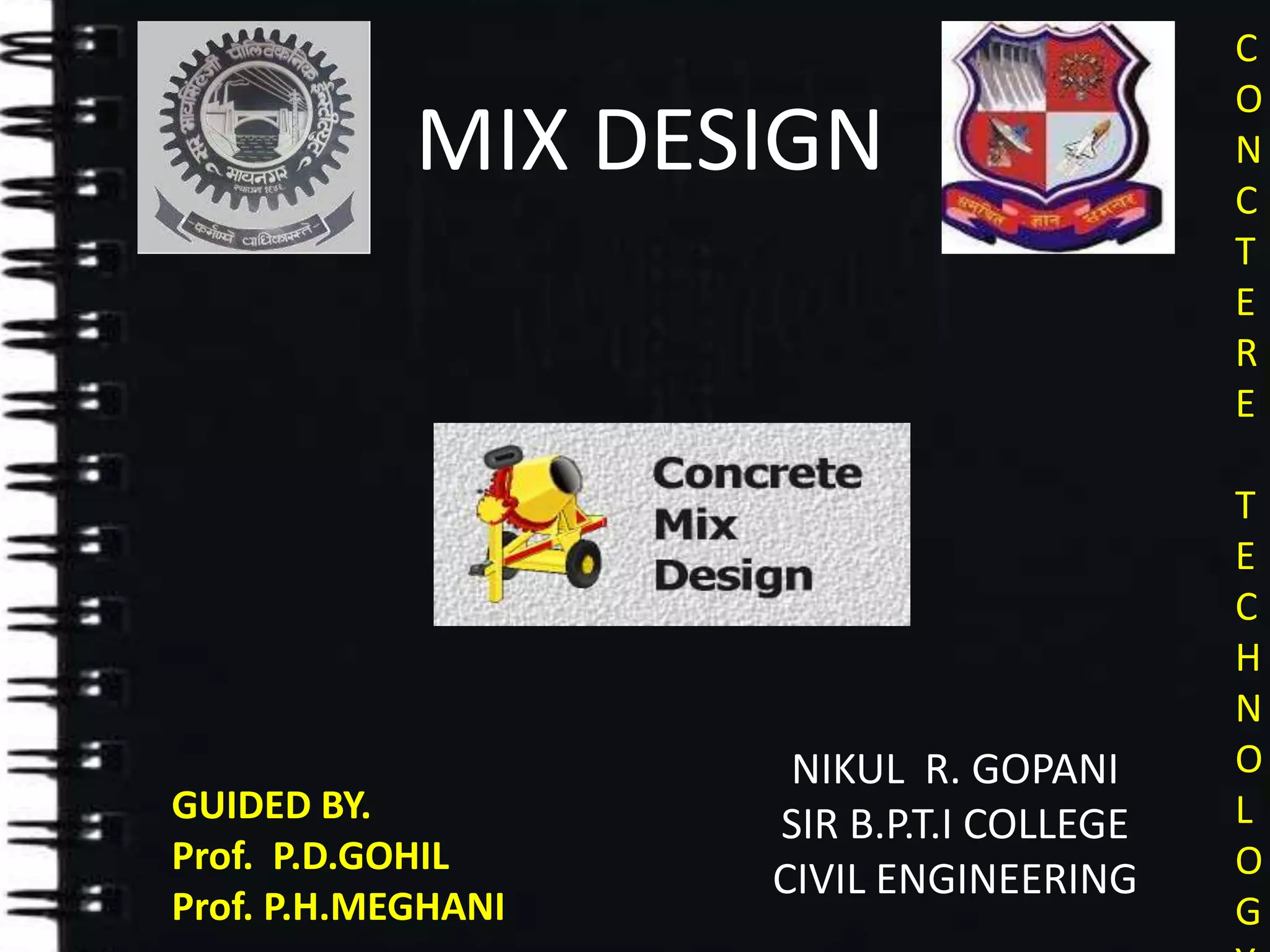 CONCRETE MIX DESIGN | PPTX
