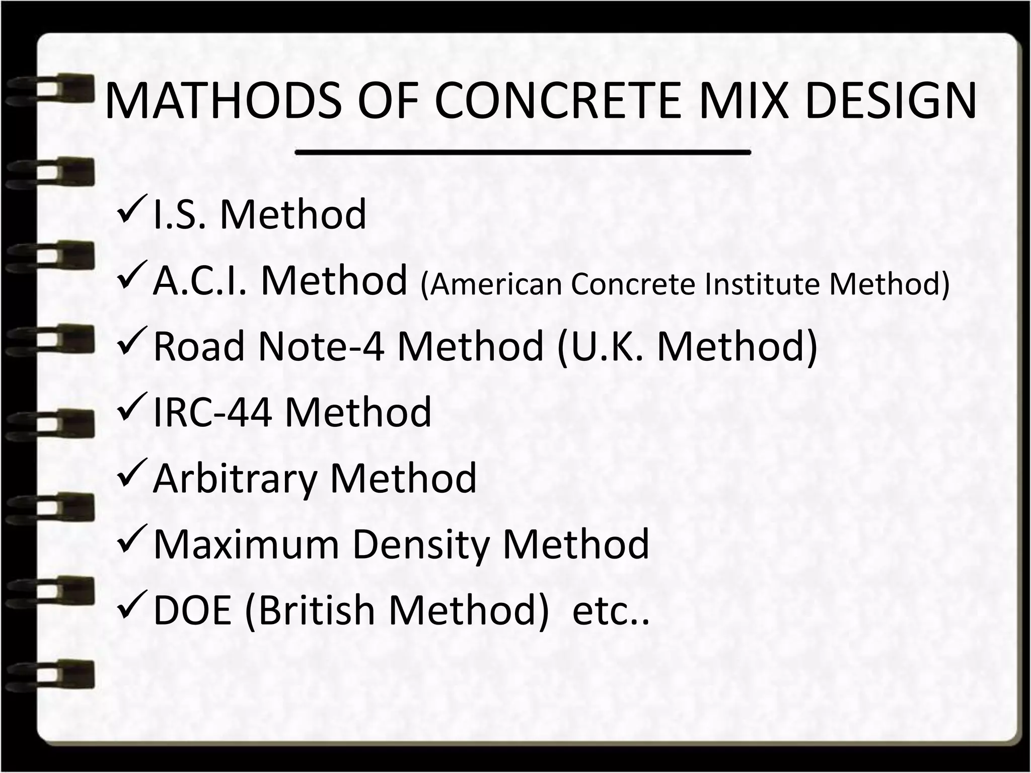 CONCRETE MIX DESIGN | PPTX