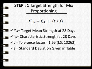 CONCRETE MIX DESIGN | PPTX