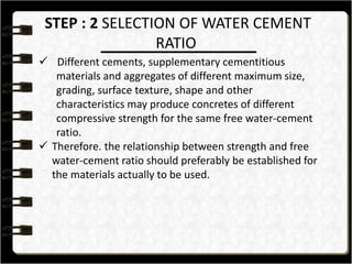 CONCRETE MIX DESIGN | PPTX