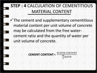 CONCRETE MIX DESIGN | PPTX