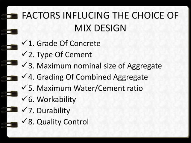 CONCRETE MIX DESIGN | PPTX