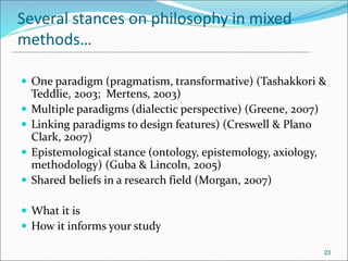 Mixed methods-research -design-and-procedures | PPT