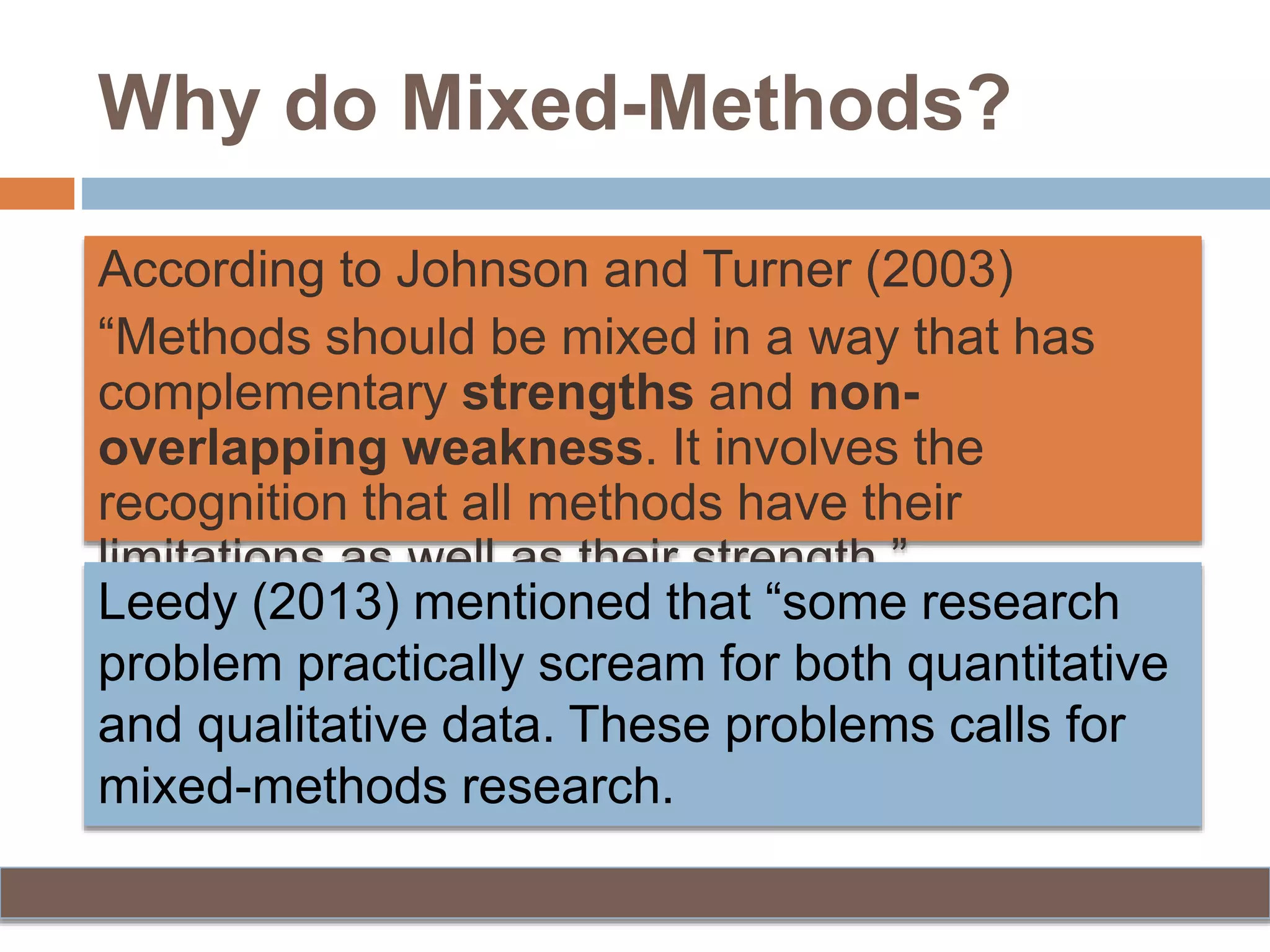 Mixed Methods Designs by mareta pratiwi | PPT