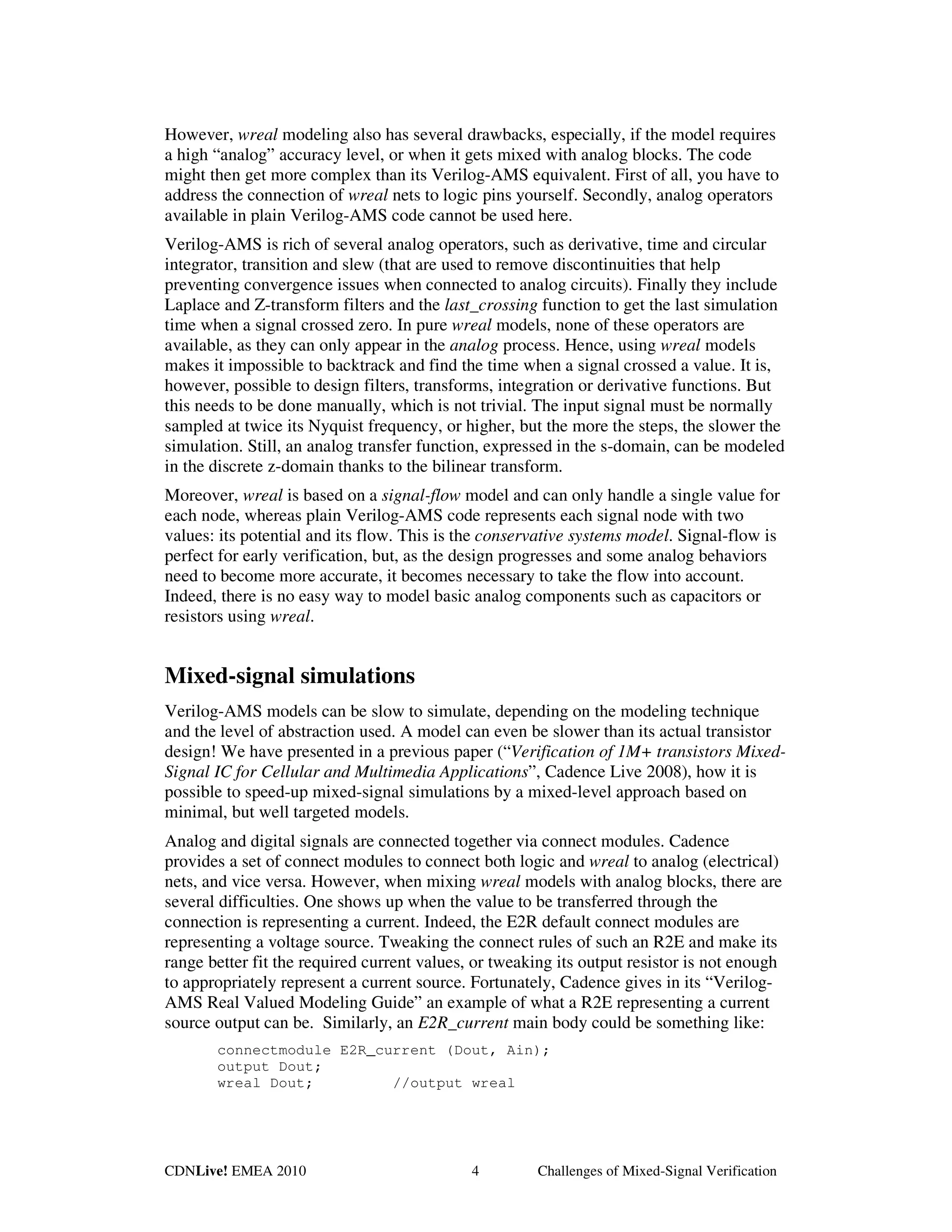 Mixed signal verification challenges | PDF