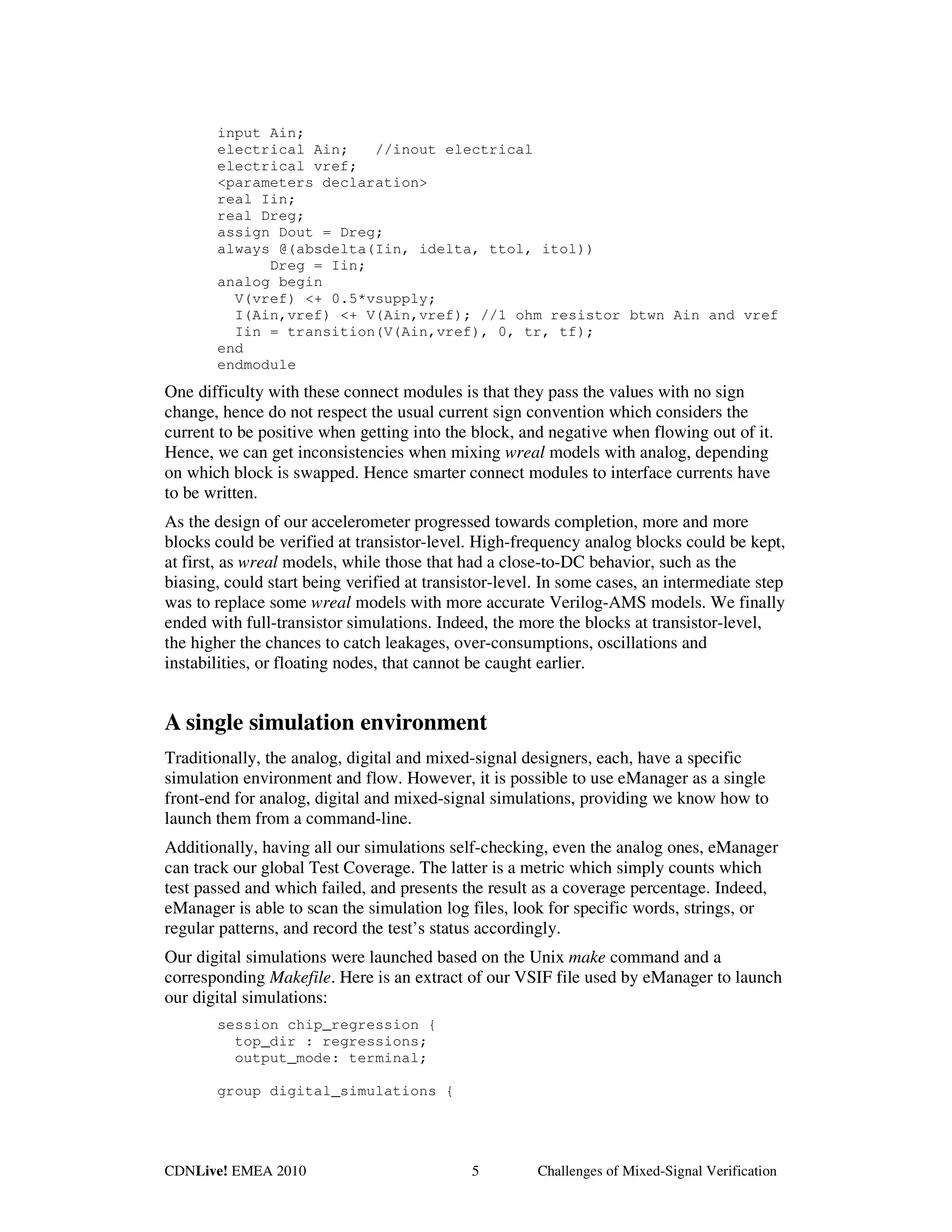 Mixed signal verification challenges | PDF