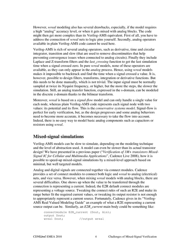 Mixed signal verification challenges | PDF