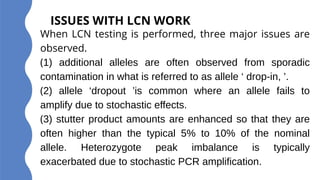 Mixed sample and low copy number DNA | PPTX | Genetics | Science