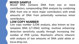 Mixed sample and low copy number DNA | PPTX | Genetics | Science