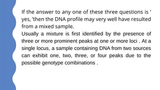 Mixed sample and low copy number DNA | PPTX | Genetics | Science