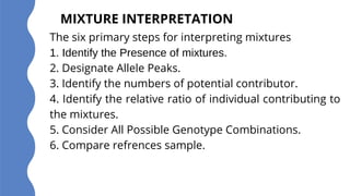 Mixed sample and low copy number DNA | PPTX | Genetics | Science