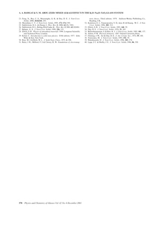 Mixed alkali effect in the k2 o–na2o–teo2 glass system | PDF