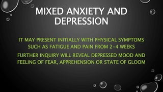 Mixed anxiety and depression | PPT
