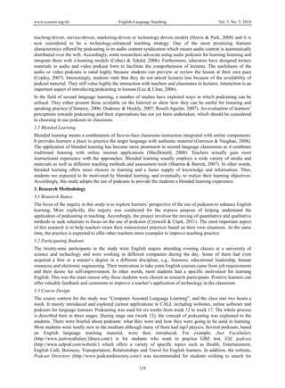 Mixed approach blended learning as a theoretical framework for the application of podcasting ...