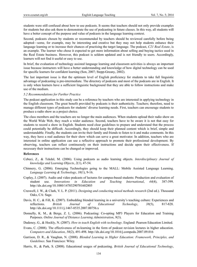 Mixed approach blended learning as a theoretical framework for the application of podcasting | PDF