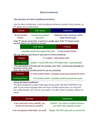 Mixed conditionals | PDF