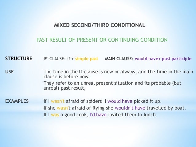 Mixed Conditionals Useful Structure Usage And Examples First Second