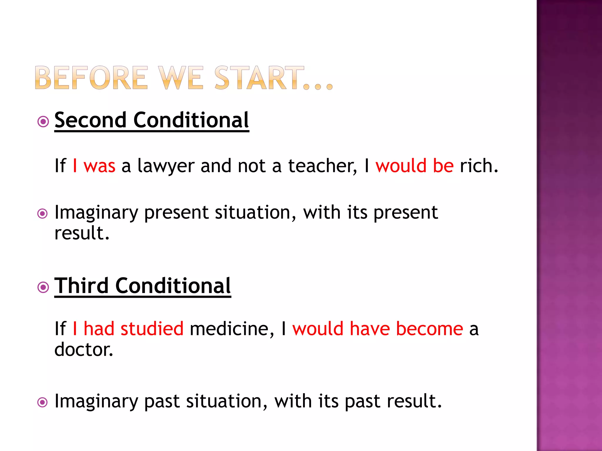 Mixed conditionals presentation | PPTX