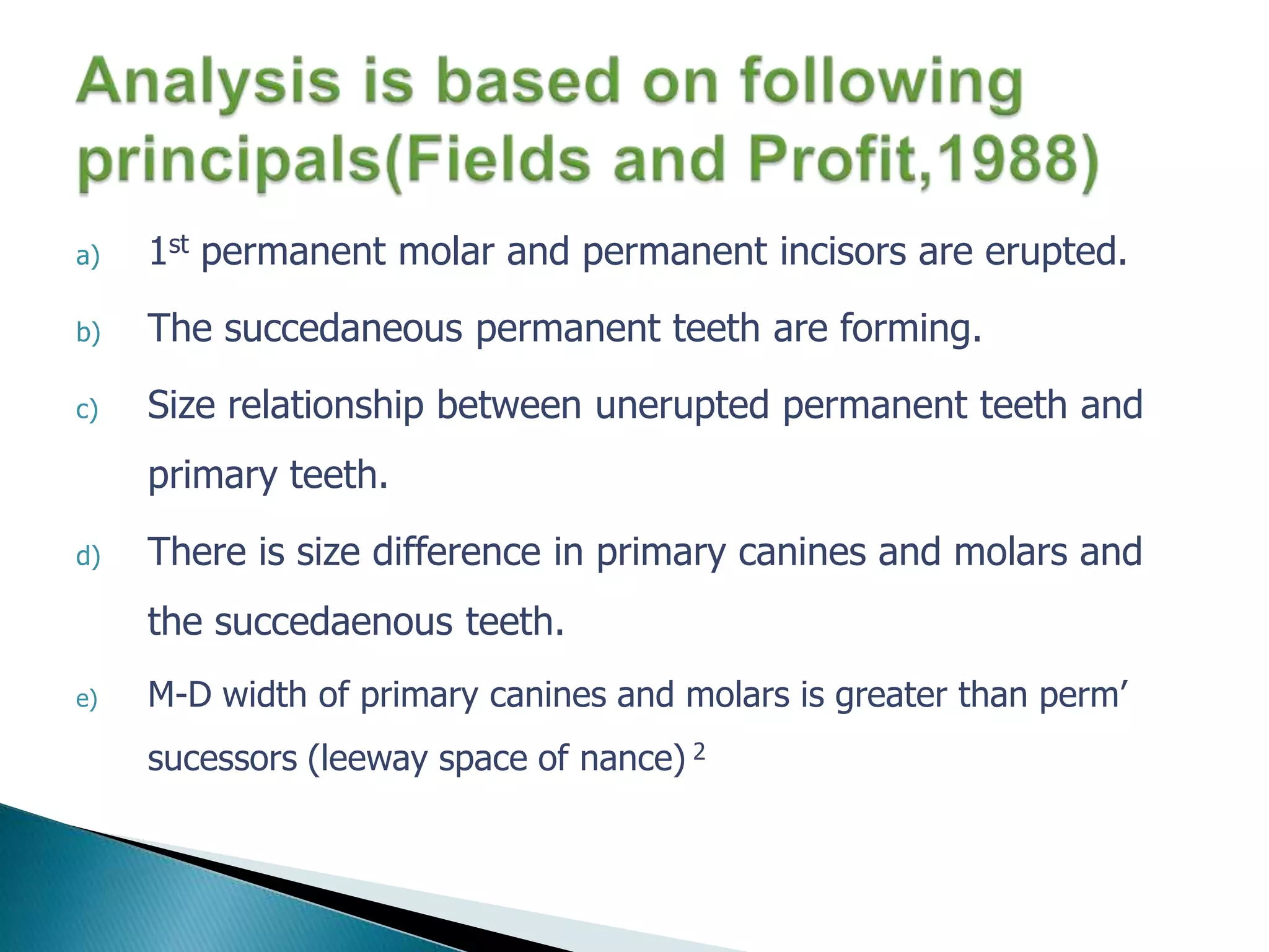 Mixed dentition analysis | PPTX