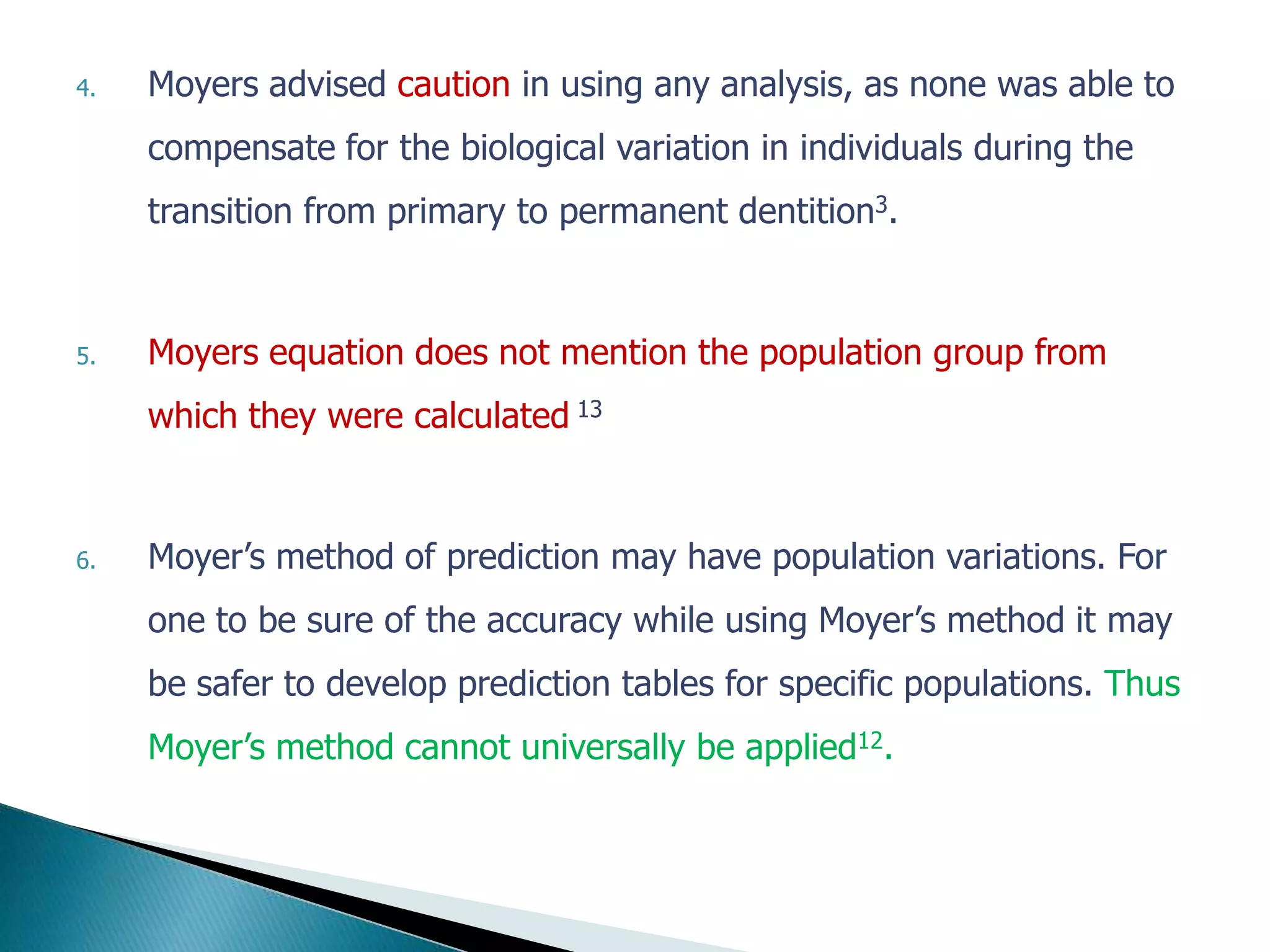 Mixed dentition analysis | PPTX