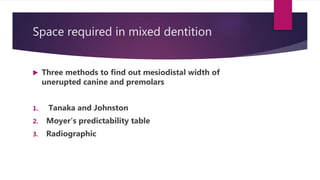 Mixed dentition analysis | PPTX