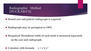 Mixed dentition analysis | PPTX