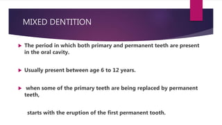 Mixed dentition analysis | PPTX
