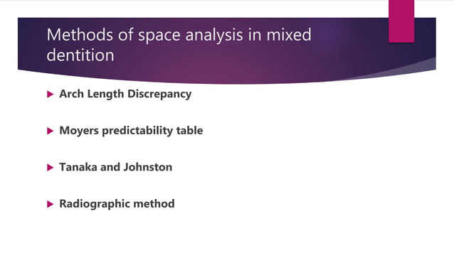 Mixed dentition analysis | PPTX
