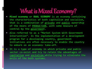 Mixed economy | PPTX
