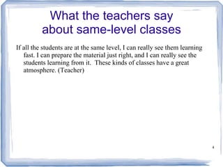 Mixed level teaching | PPT