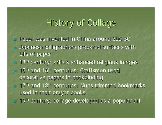Collage Overview | PDF